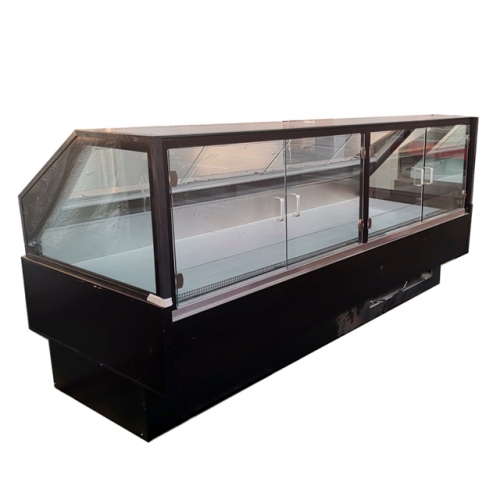 Supermarket Deli Display Fridge Curved Glass Meat Display Chiller ...