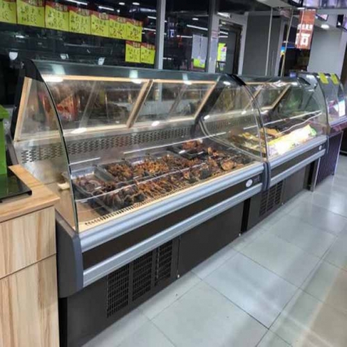 commercial deli food display showcase glass door deli meat freezer deli ...